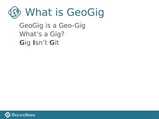 Victoria LocationTech Tour - GeoGig Talk | PDF