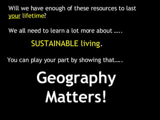 Geography Matters | PPT