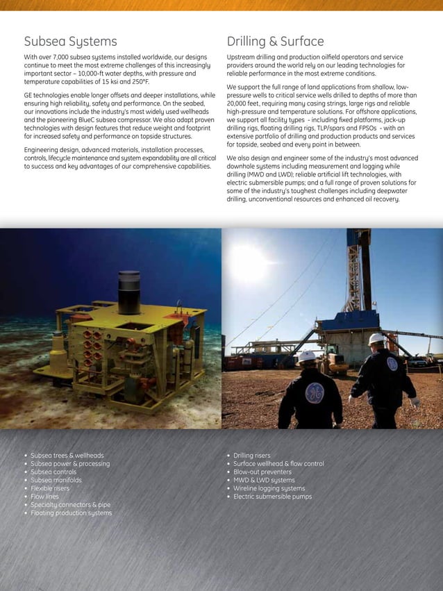 GE O&G Overview Brochure 2012 | PDF