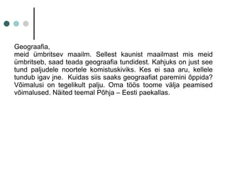 Geograafia | PPT