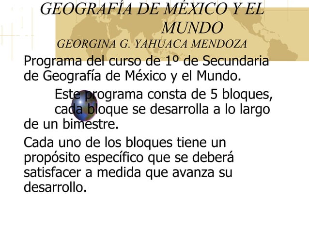 GeografíA De MéXico Y El Mundo | PPT
