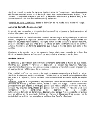 Geografía de América | DOCX