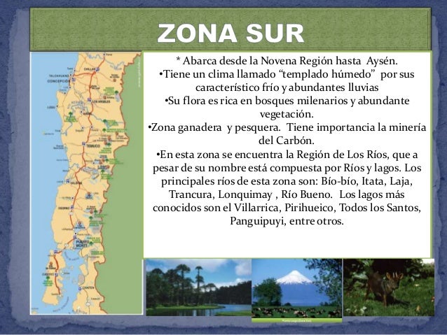 ¿cuáles son las zonas geográficas de chile? _ principales regiones de ...
