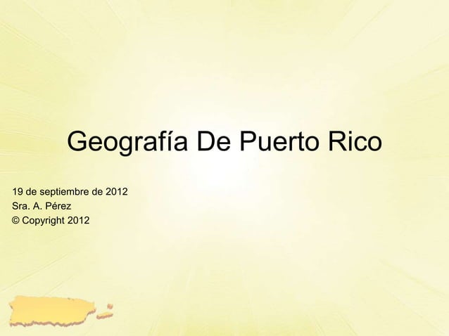 Geografía de Puerto Rico #2 | PPTX