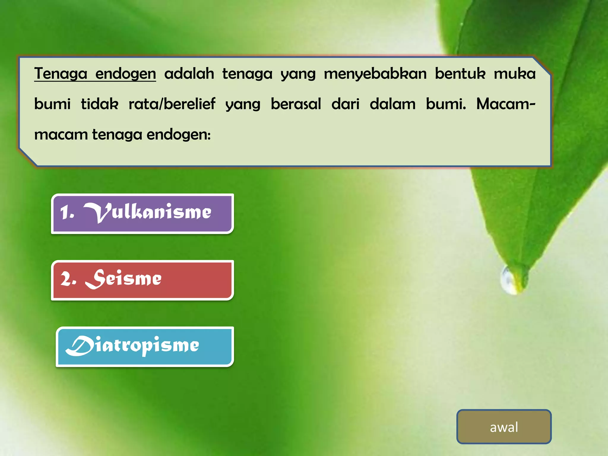 Geografi- Tenaga Eksogen & Endogen | PPTX
