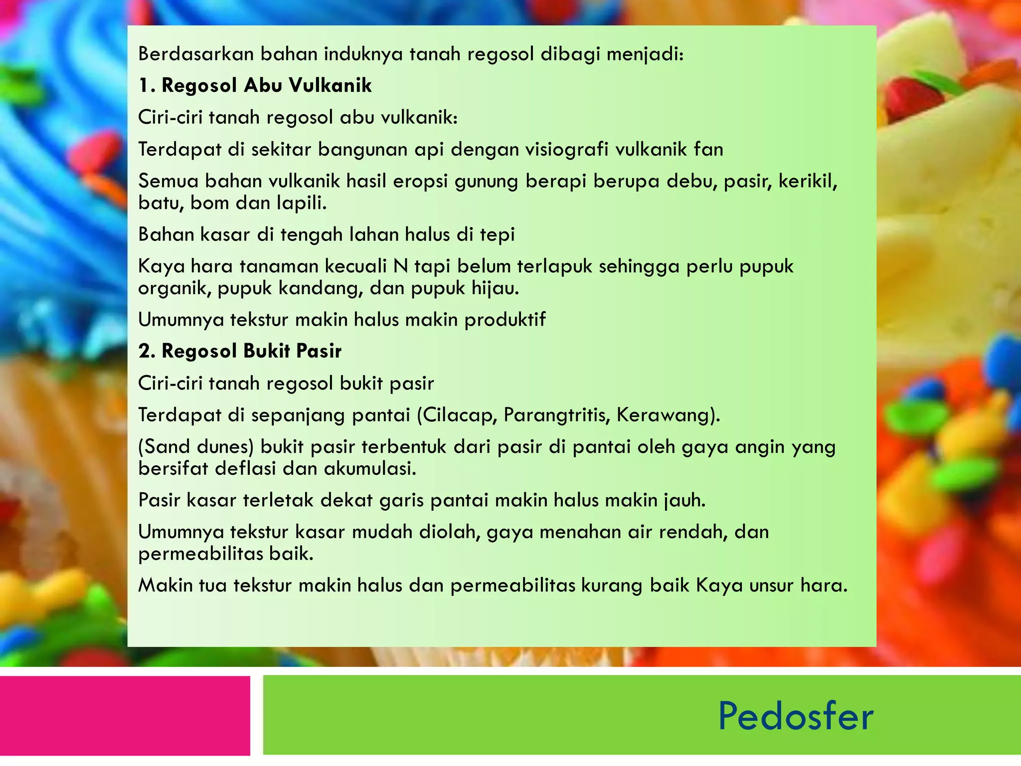 Geografi Pedosfer Tanah Regosor | PPT