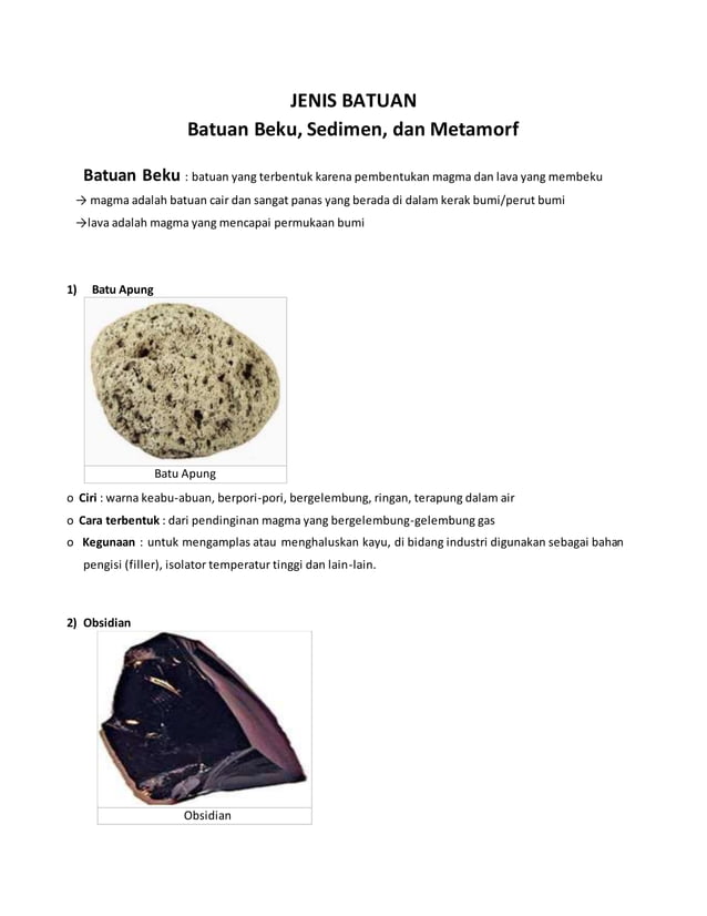 Geografi jenis batuan | DOCX