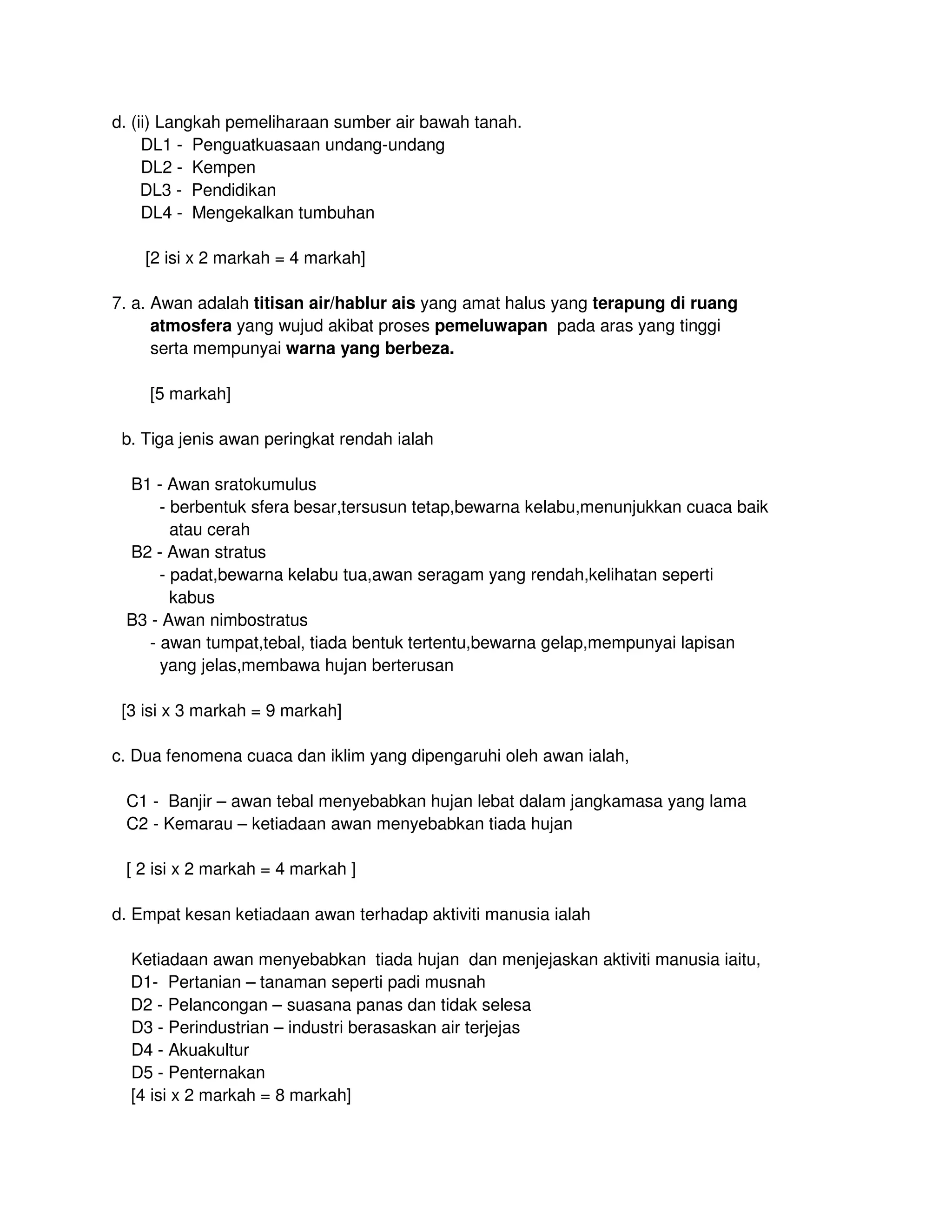 Geografi 1 -_skema_jawapan | PDF