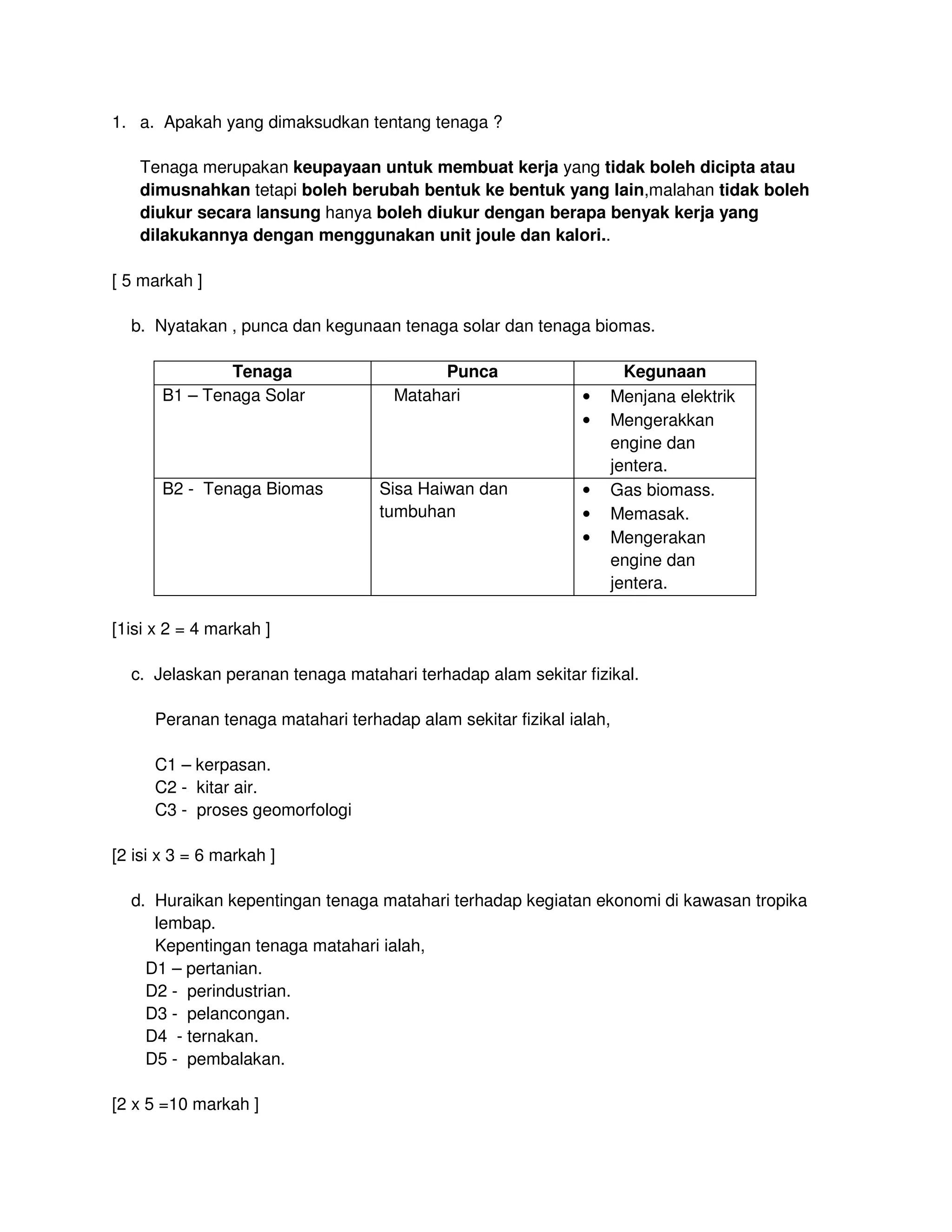 Geografi 1 -_skema_jawapan | PDF