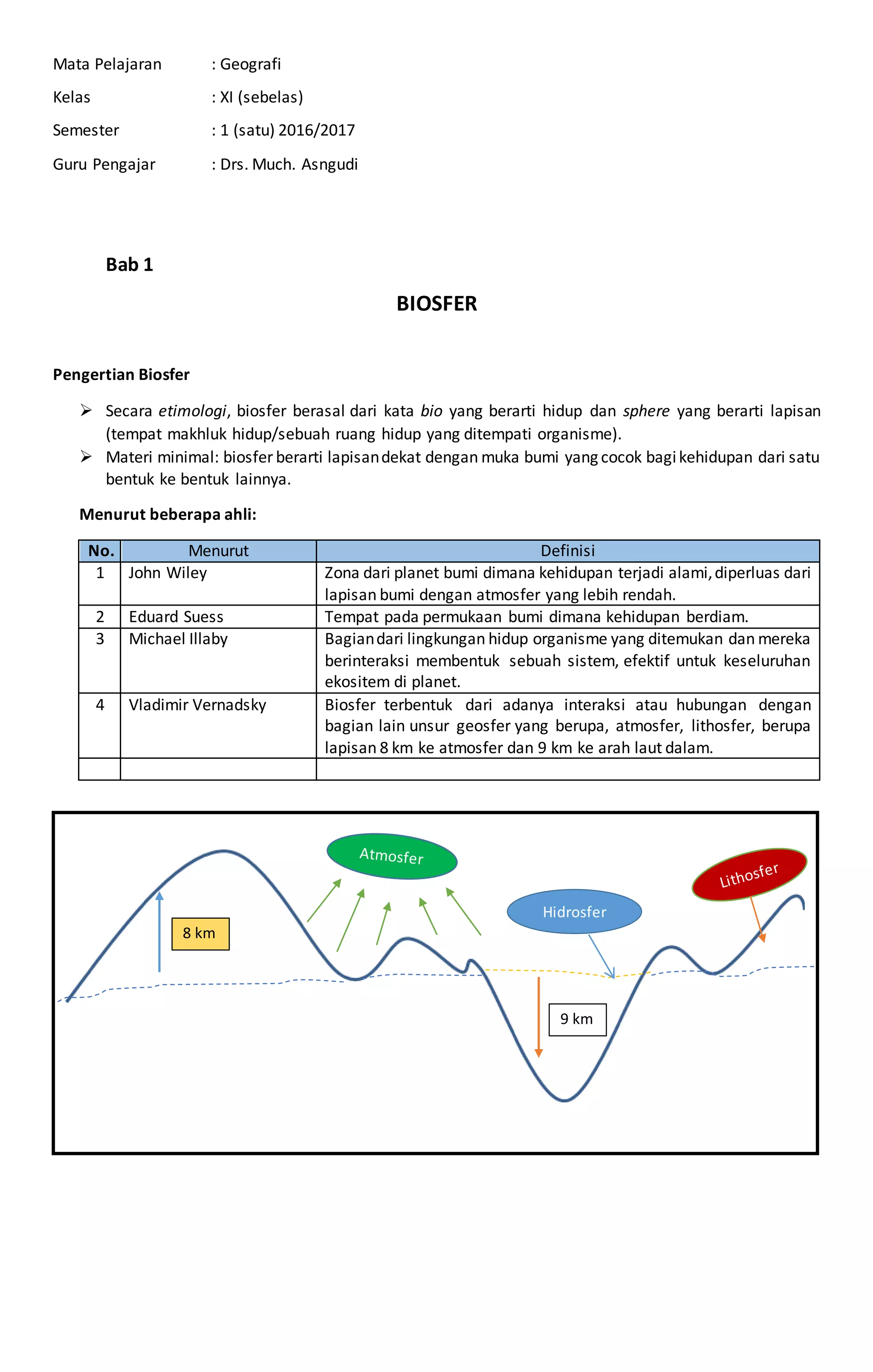 Geografi Biosfer | DOCX
