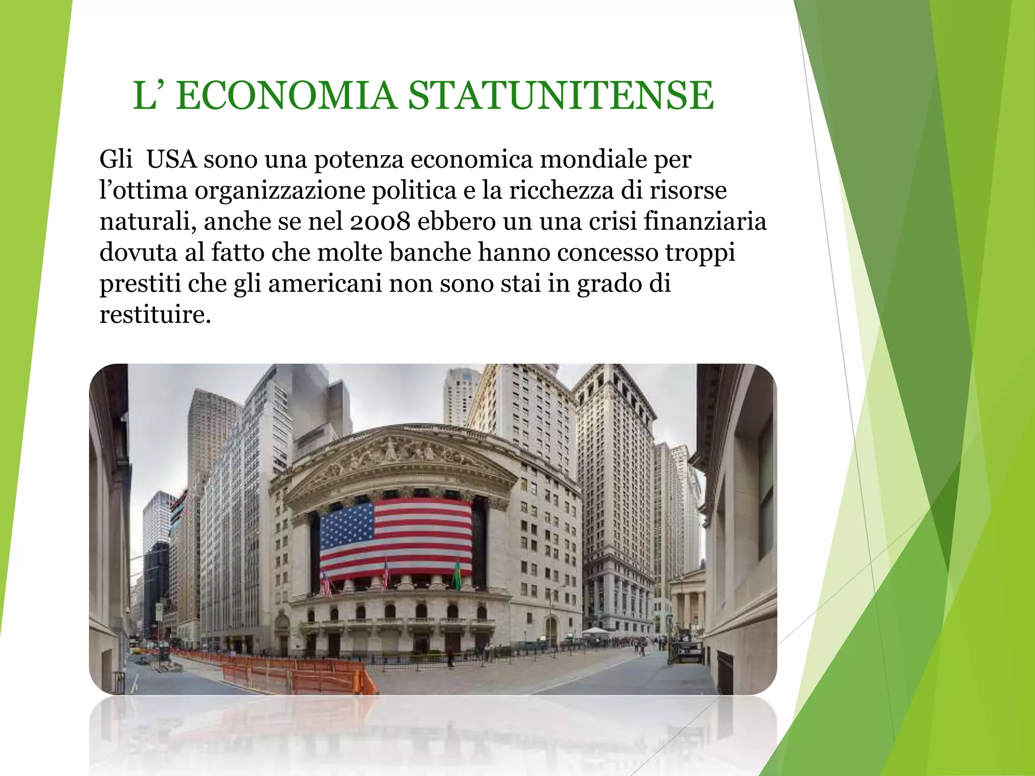 The USA - Gli stati uniti | PPTX