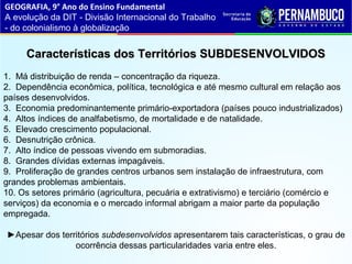 Geografia a evolucao da dit (divisao internacional do trabalho) do ...