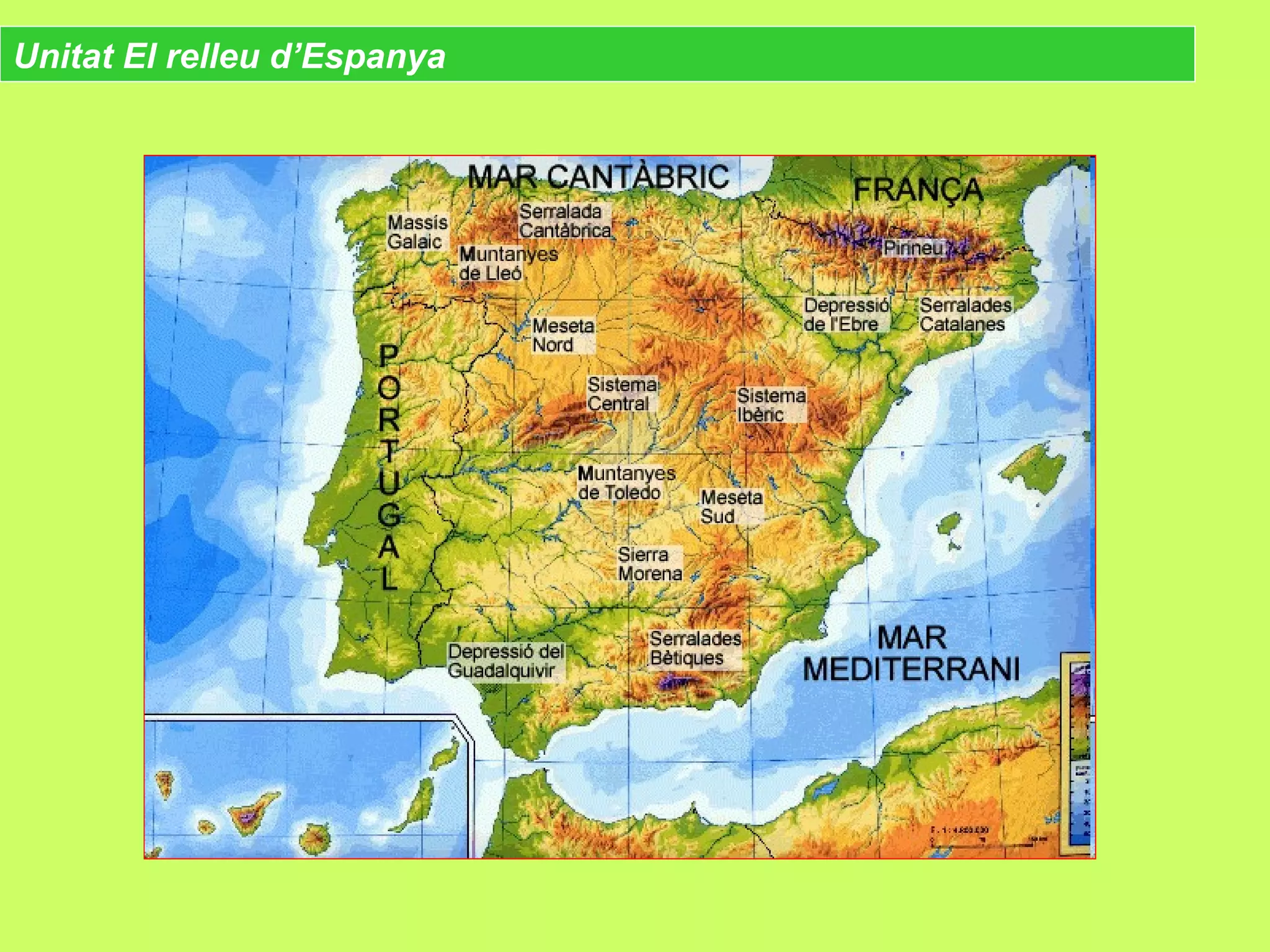 El relleu. Geografia d' Espanya | PPT