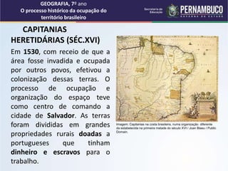 Geografia o processo historico da ocupacao do territorio brasileiro | PPTX