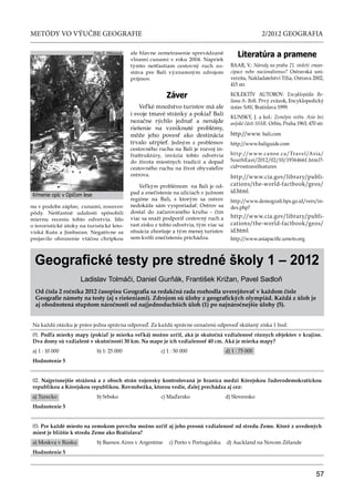 Časopis Geografia, ročník 20, číslo 2/2012 | PDF