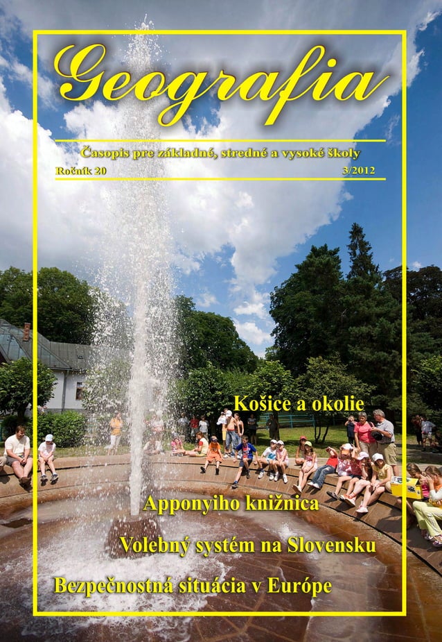 Časopis Geografia, ročník 20, číslo 3/2012 | PDF