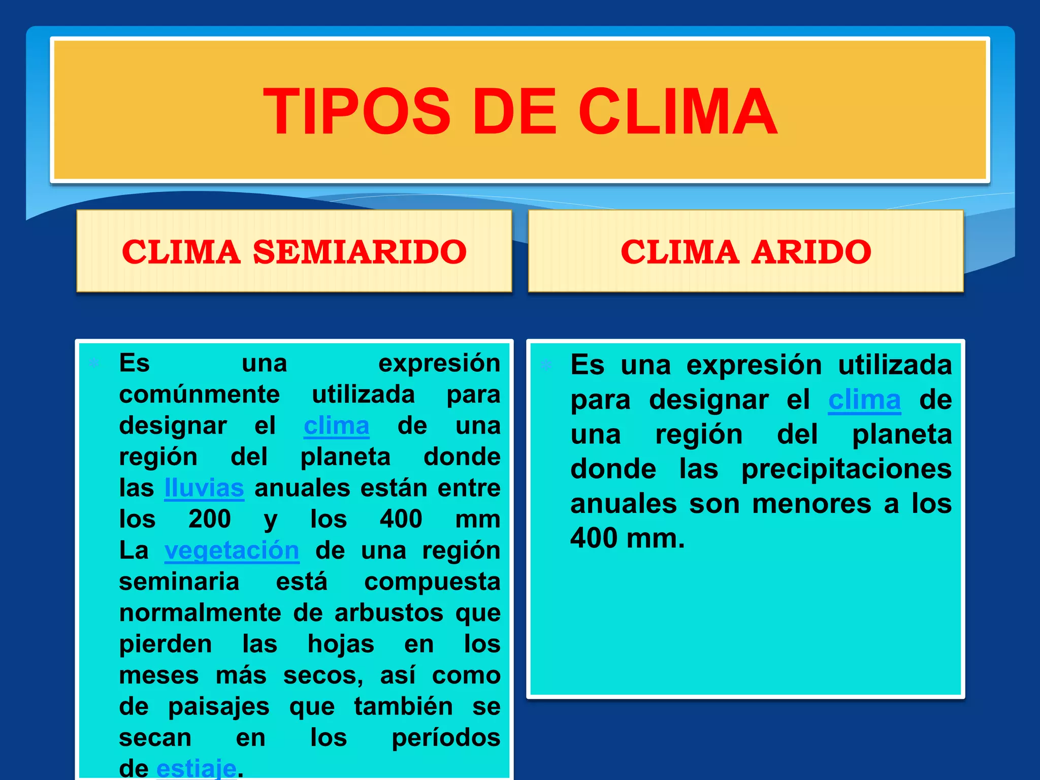Geografia diapositiva tipos de clima | PPT
