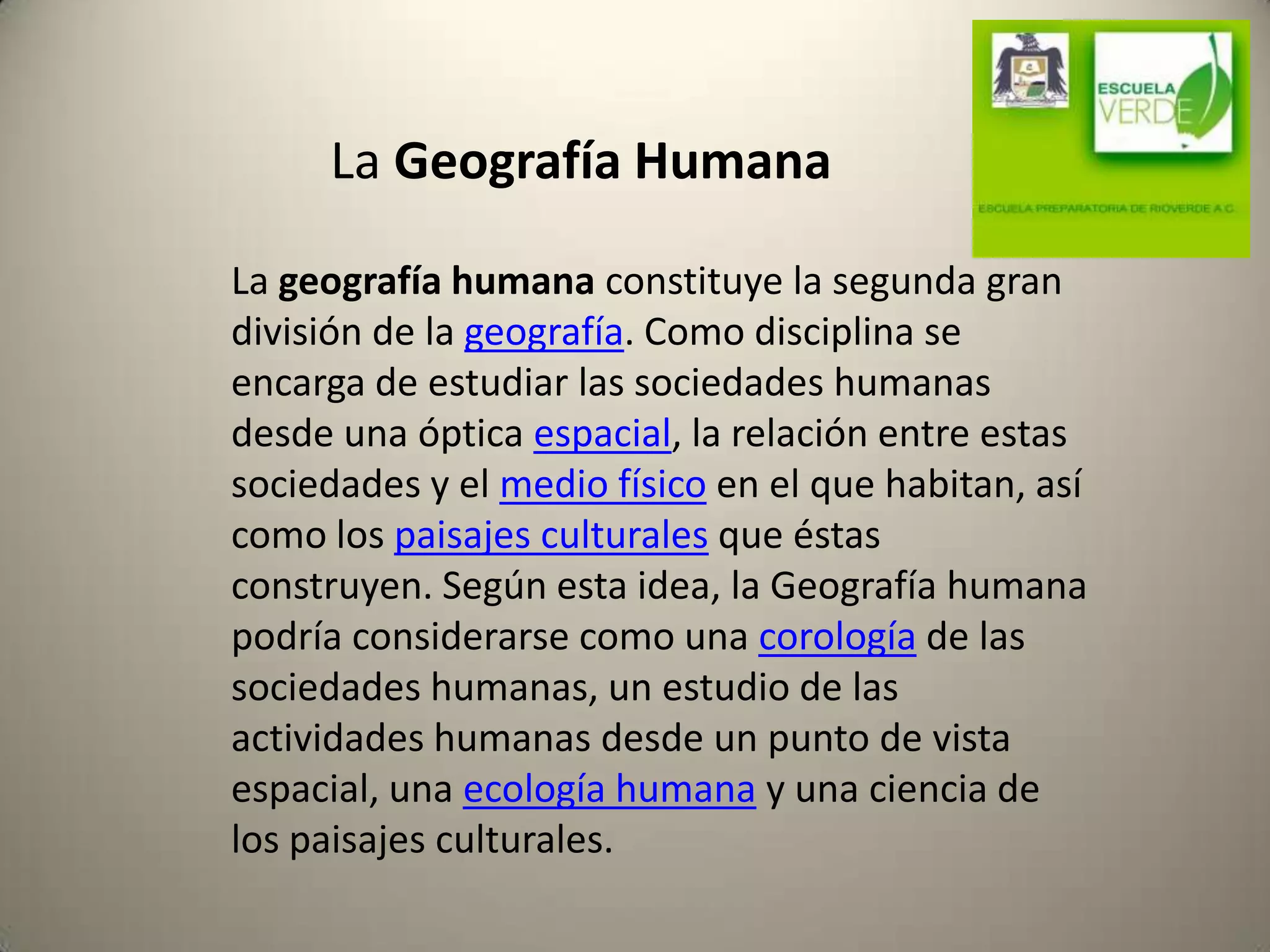 Geografia fisica y humana definitiva | PPTX