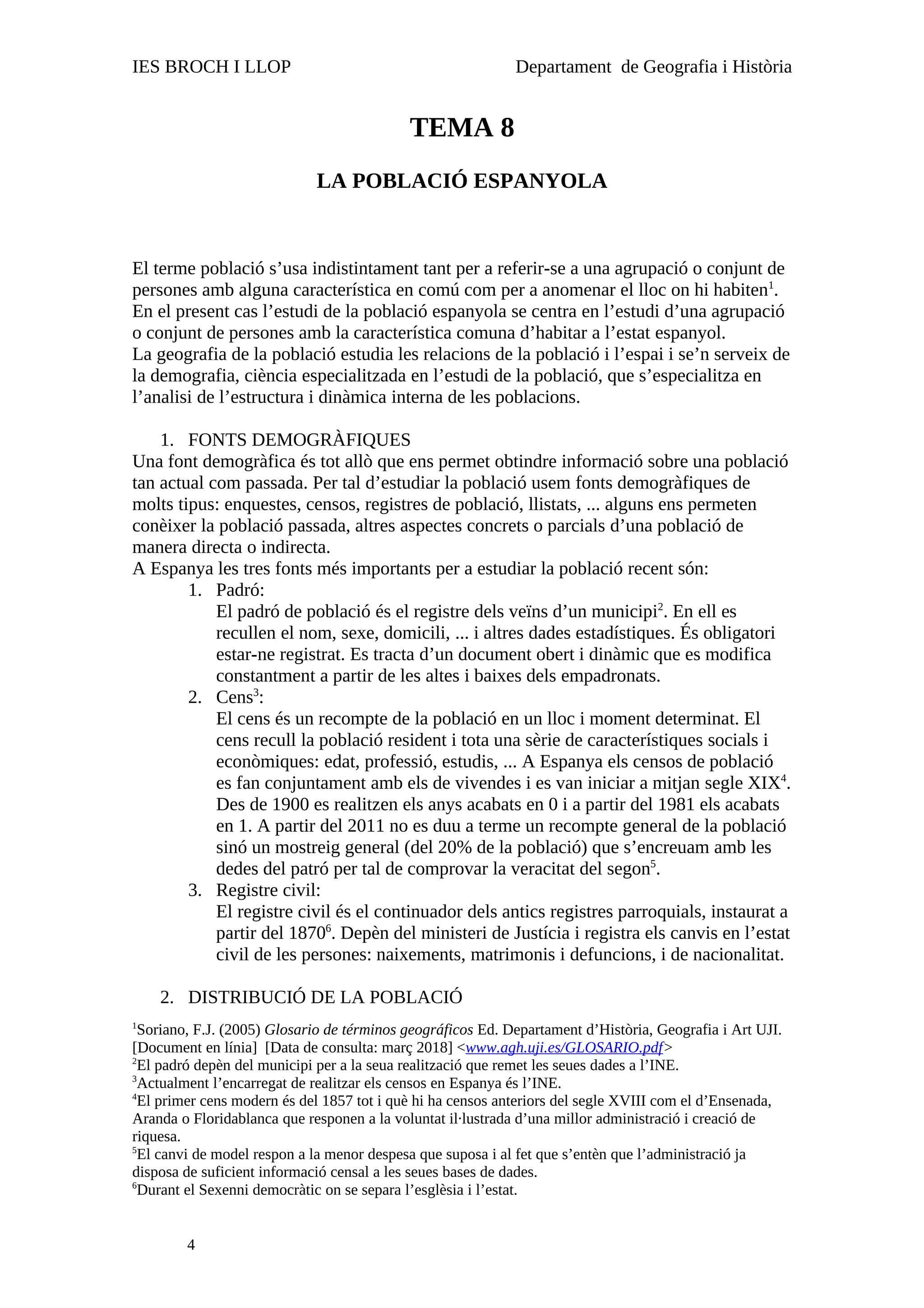 Geografia humana espanya | PDF