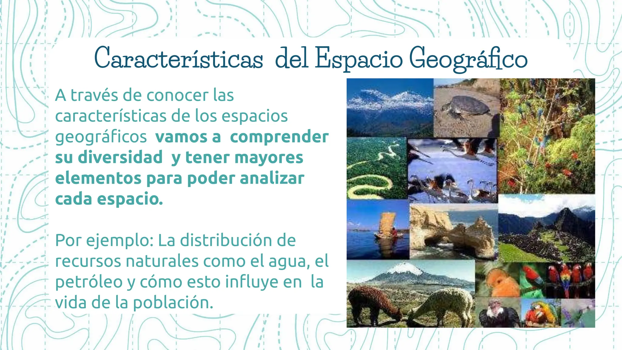 ESPACIO GEOGRAFICO, COMPONENTES DE LA GEOGRAFIA Y CARACTERISTICAS DEL ...