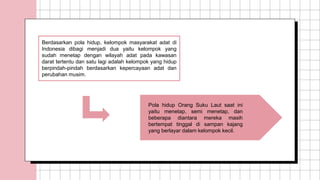 geo budaya suku laut riau_power point_kel | PPTX