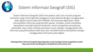 Geografi ekonomi & sistem informasi geografi (sig) | PPTX