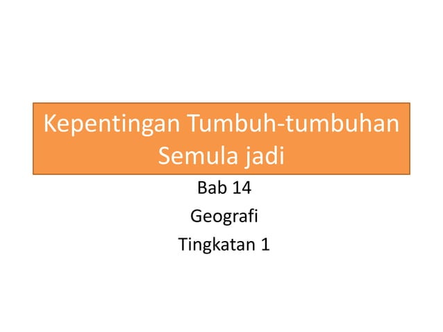 Geografi f1 bab 14 | PPTX