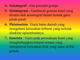 Geografi gempa bumi | PPTX