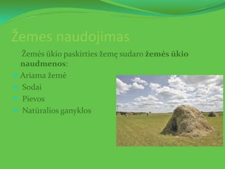 Geografija lietuvos žemes ūkis | PPTX