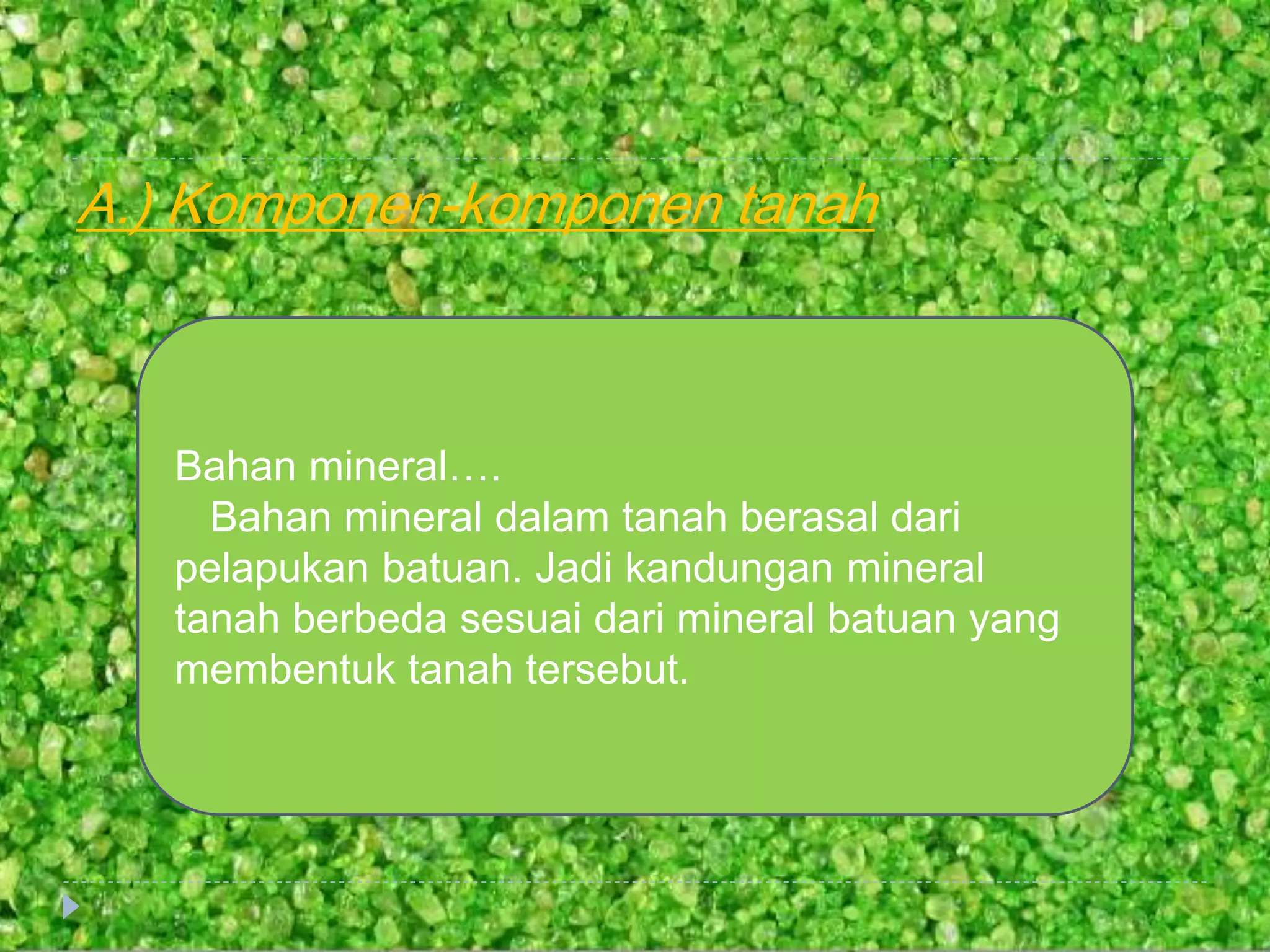 komponen komponen dan sifat tanah | PPTX