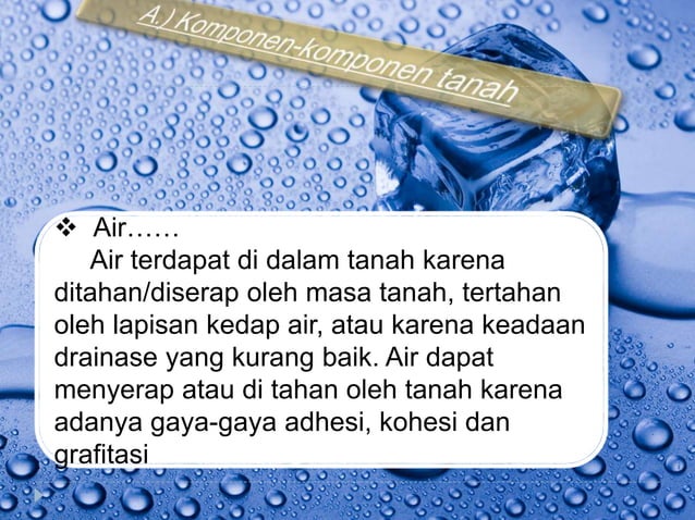 komponen komponen dan sifat tanah | PPTX