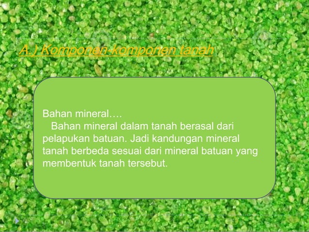 komponen komponen dan sifat tanah | PPTX