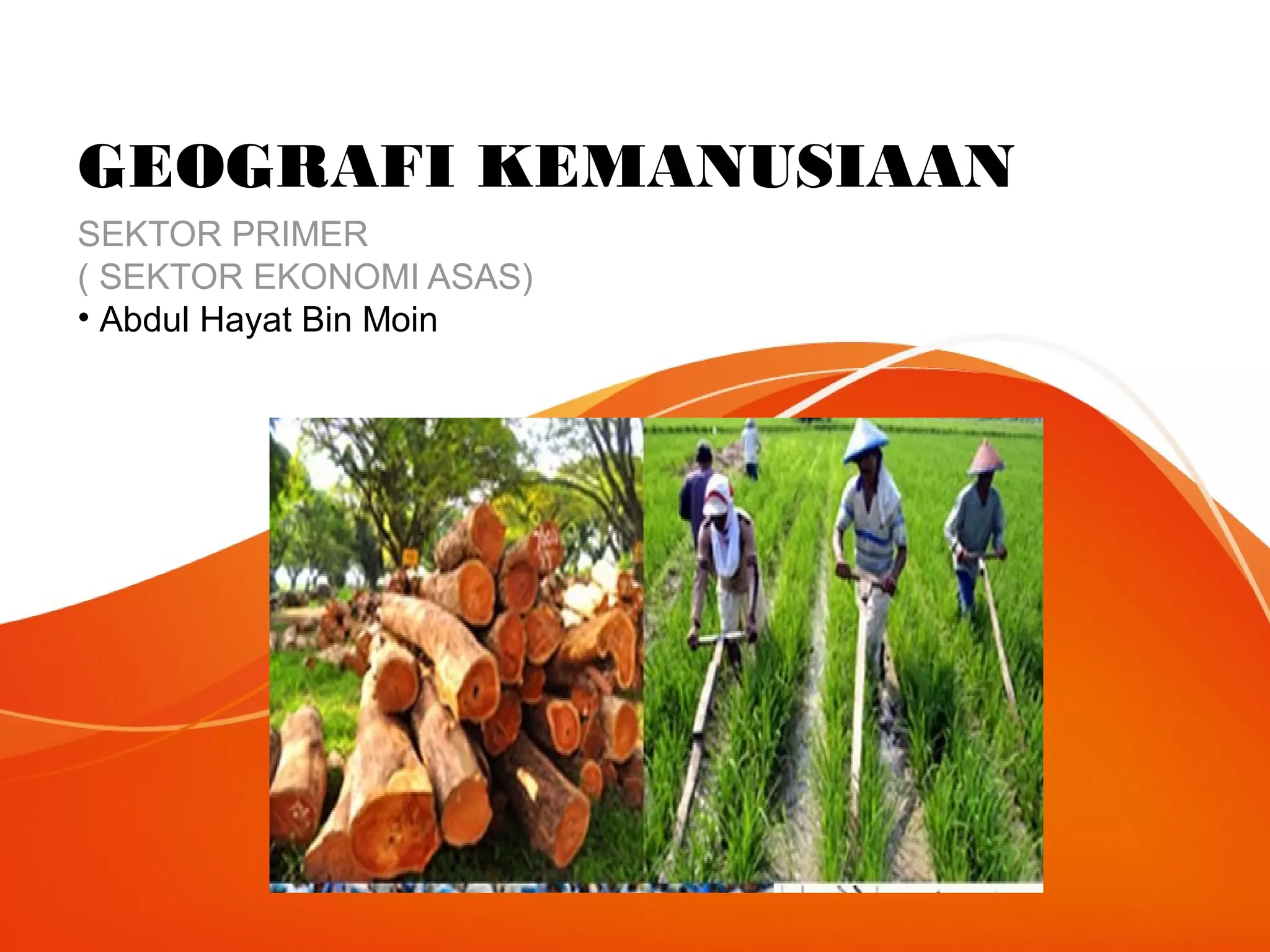 Geografi kemanusiaan ( sektor primer ) | PPT