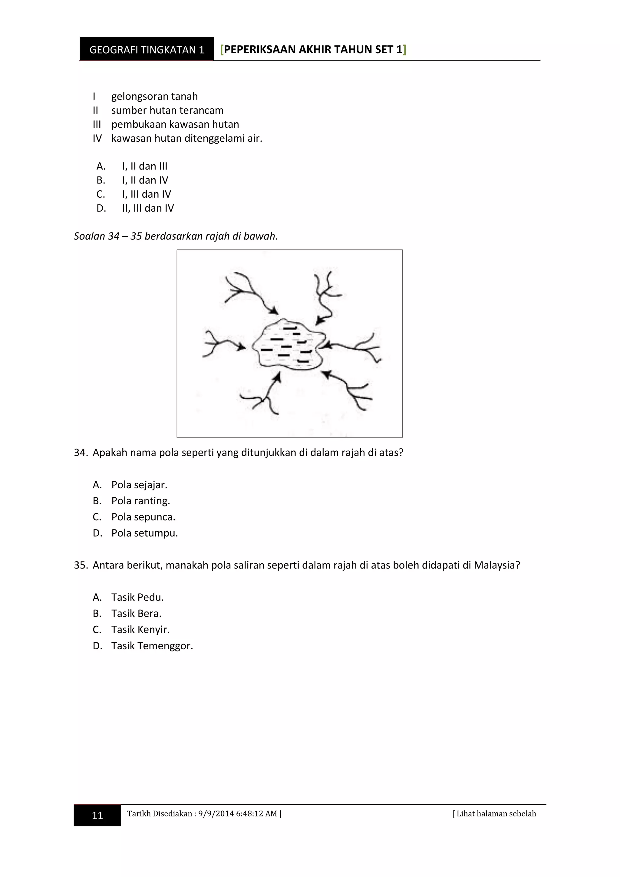 Geografi Mid Year Form 1 2014 Pdf