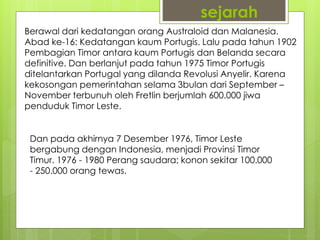 Geografi Regional Asia Tenggara - Timor Leste | PPTX