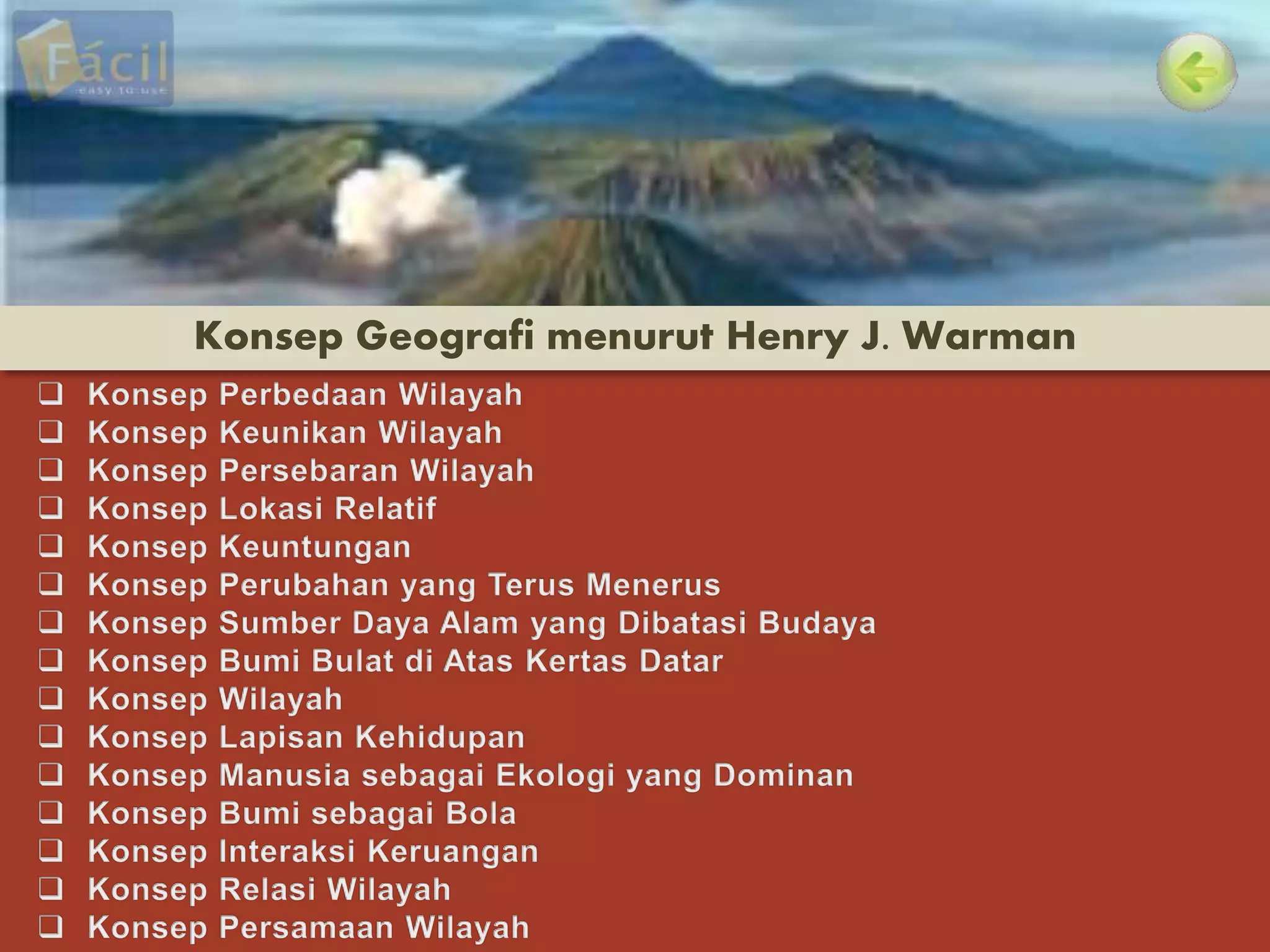 Download PPT Konsep, Prinisip, Pendekatan dan Ruang Lingkup Geografi | PPTX