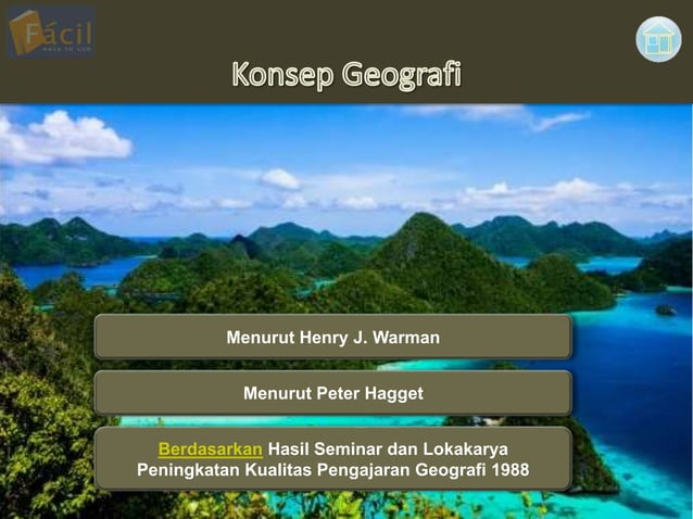 Download PPT Konsep, Prinisip, Pendekatan dan Ruang Lingkup Geografi | PPTX