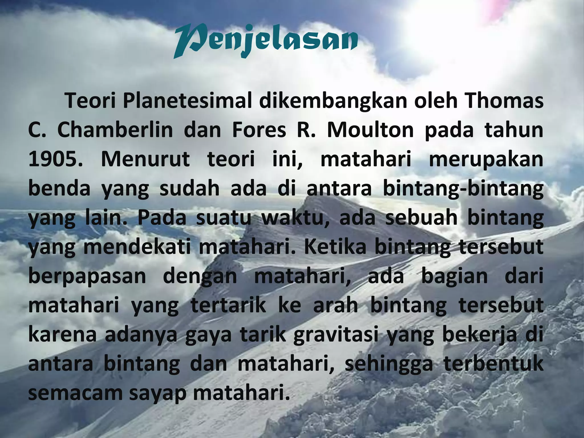 Geografy presentation - teori planetesimal | PPTX