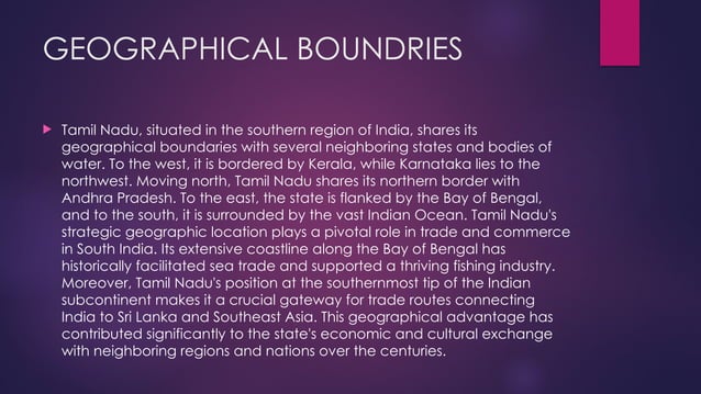 GEOGRAPGY OF TAMIL NADU.pptx for schools | PPTX