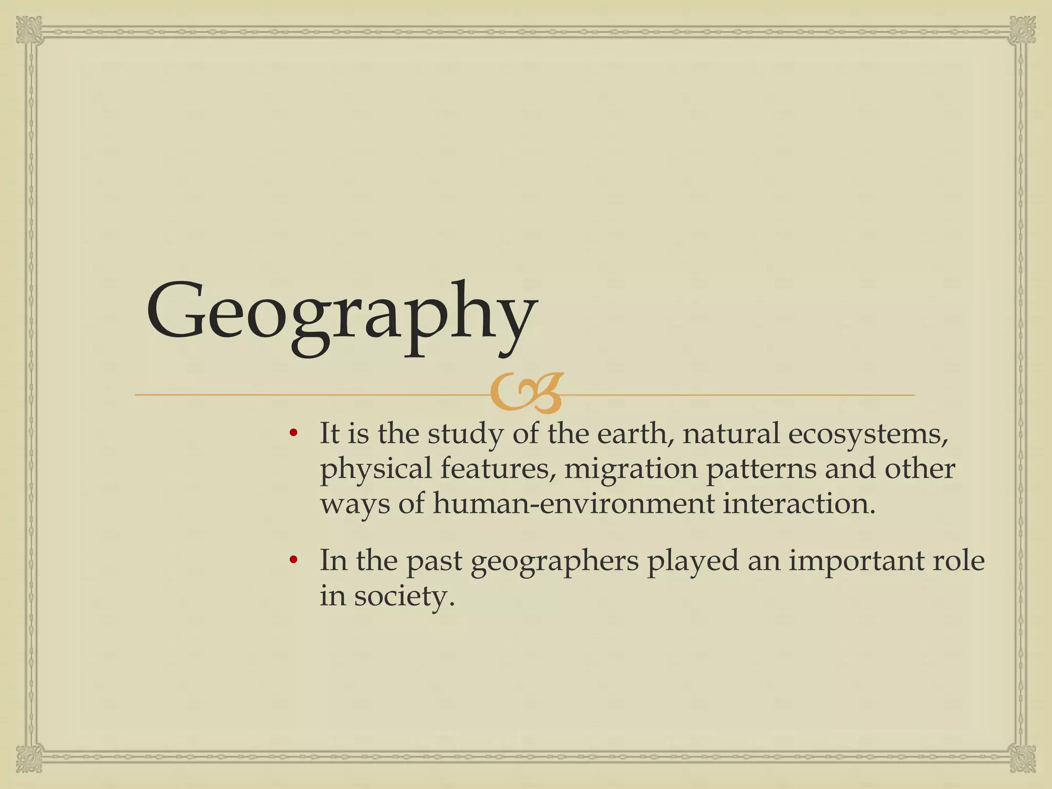 Great Geographers in Human History | PPTX