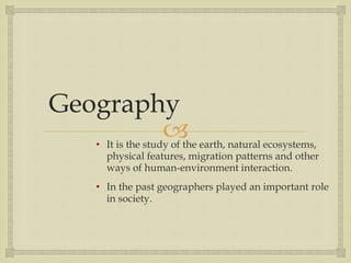 Great Geographers in Human History | PPTX