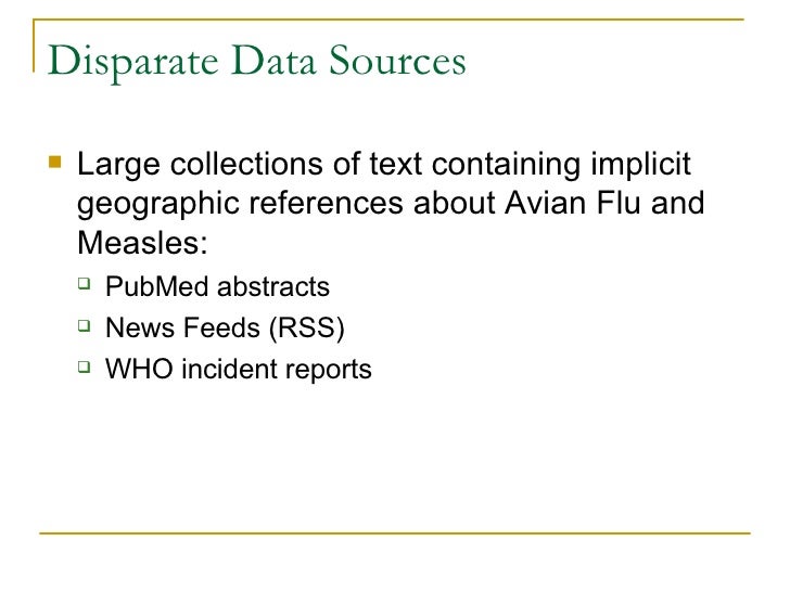 Geographic Information Retrieval From Disparate Data Sources Geographic Information Retrieval From Disparate Data Sources