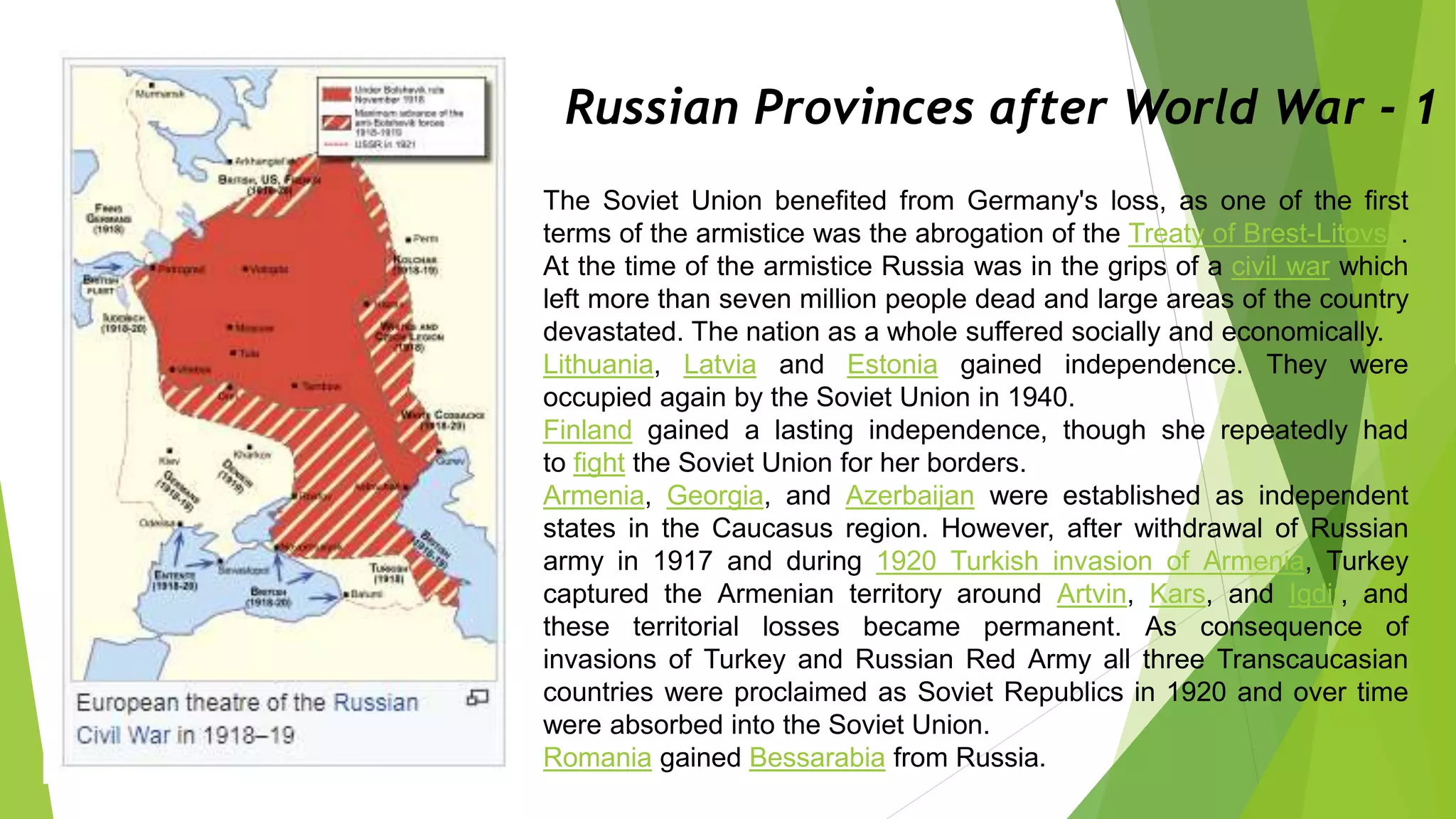 Geographical changes after world war - 1 | PPTX