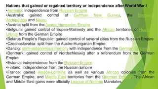 Geographical changes after world war - 1 | PPTX