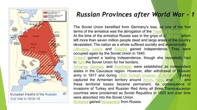 Geographical changes after world war - 1 | PPT