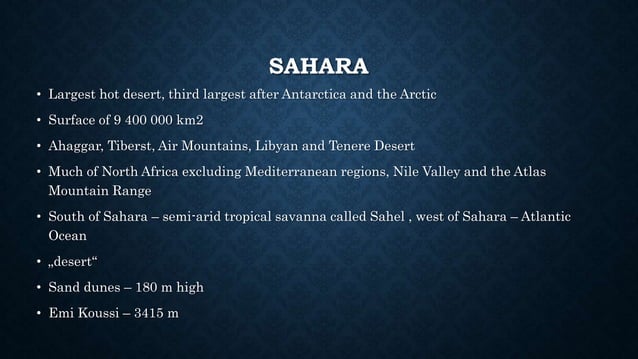 Geographical descriptions in English language | PPTX | Africa Travel ...