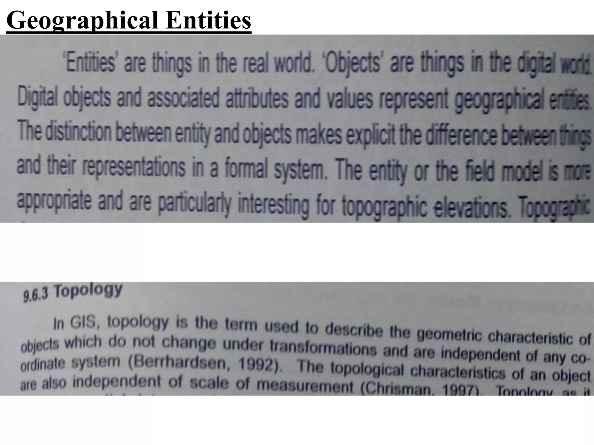 Geographical entities,Topology | PPTX | Geography | Science