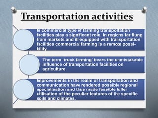 Geographical factors affecting agricultural sector and service sector ...