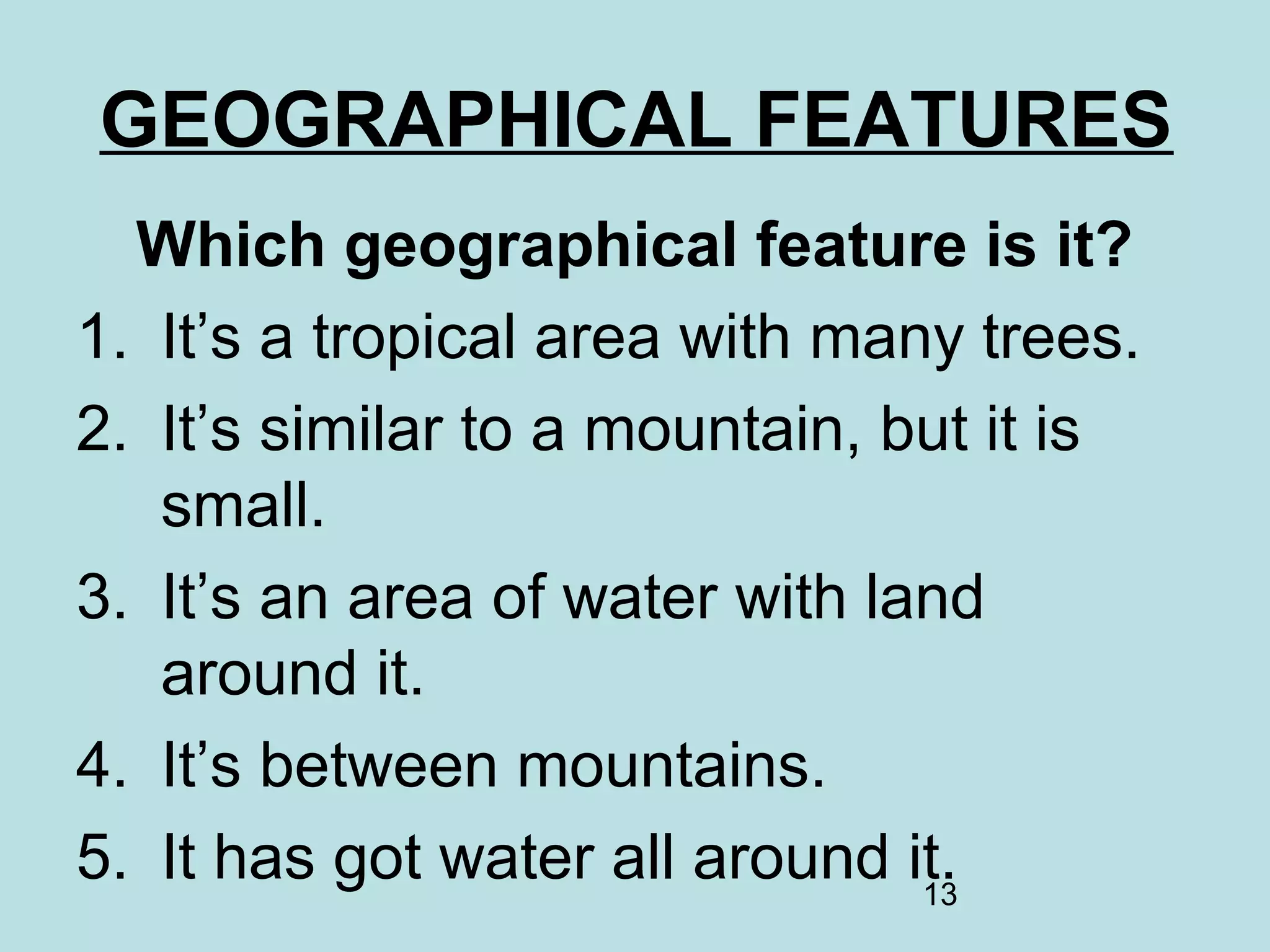 Geographical features | PPS