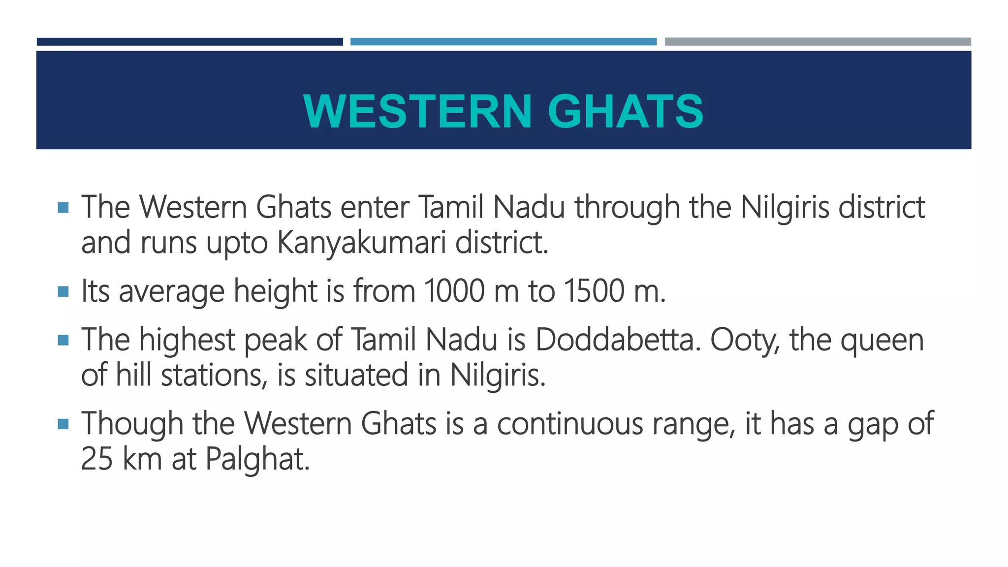 Geographical features of tamilnadu | PPTX